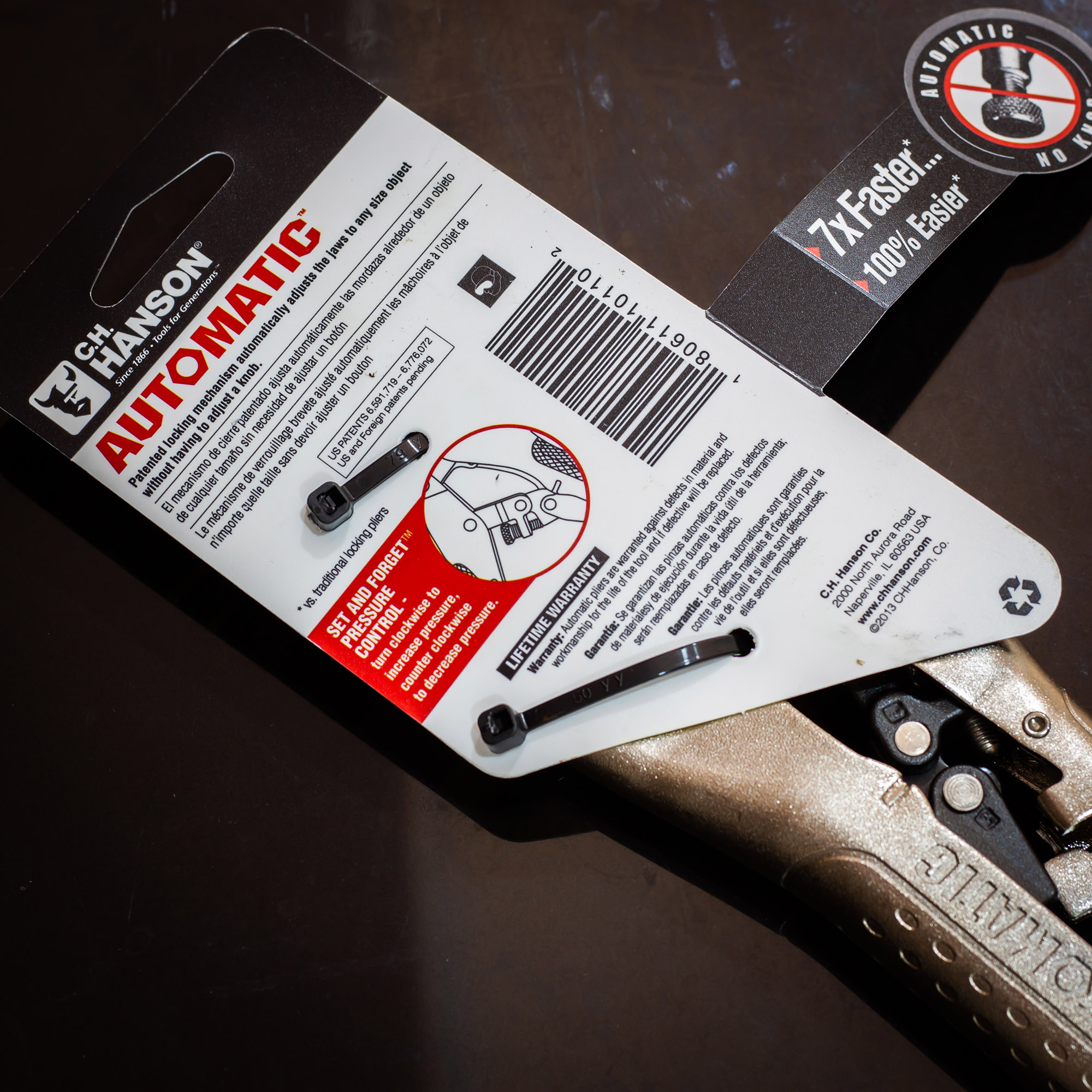 คีมล๊อคปากตรง รุ่นออโต้ CH HANSON